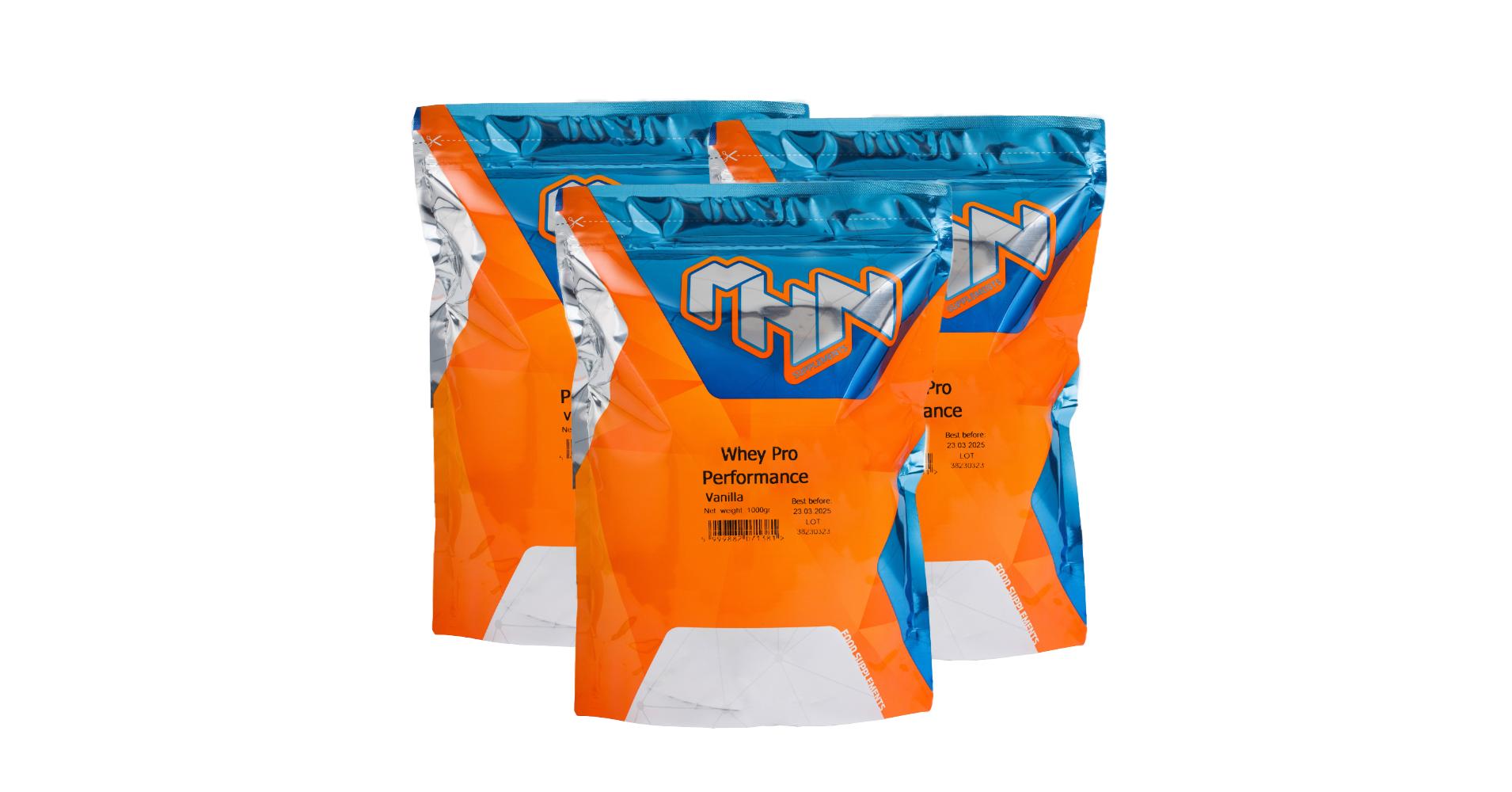 MHN Supplements Whey Pro Performance 3-as csomag - Fehérjék
